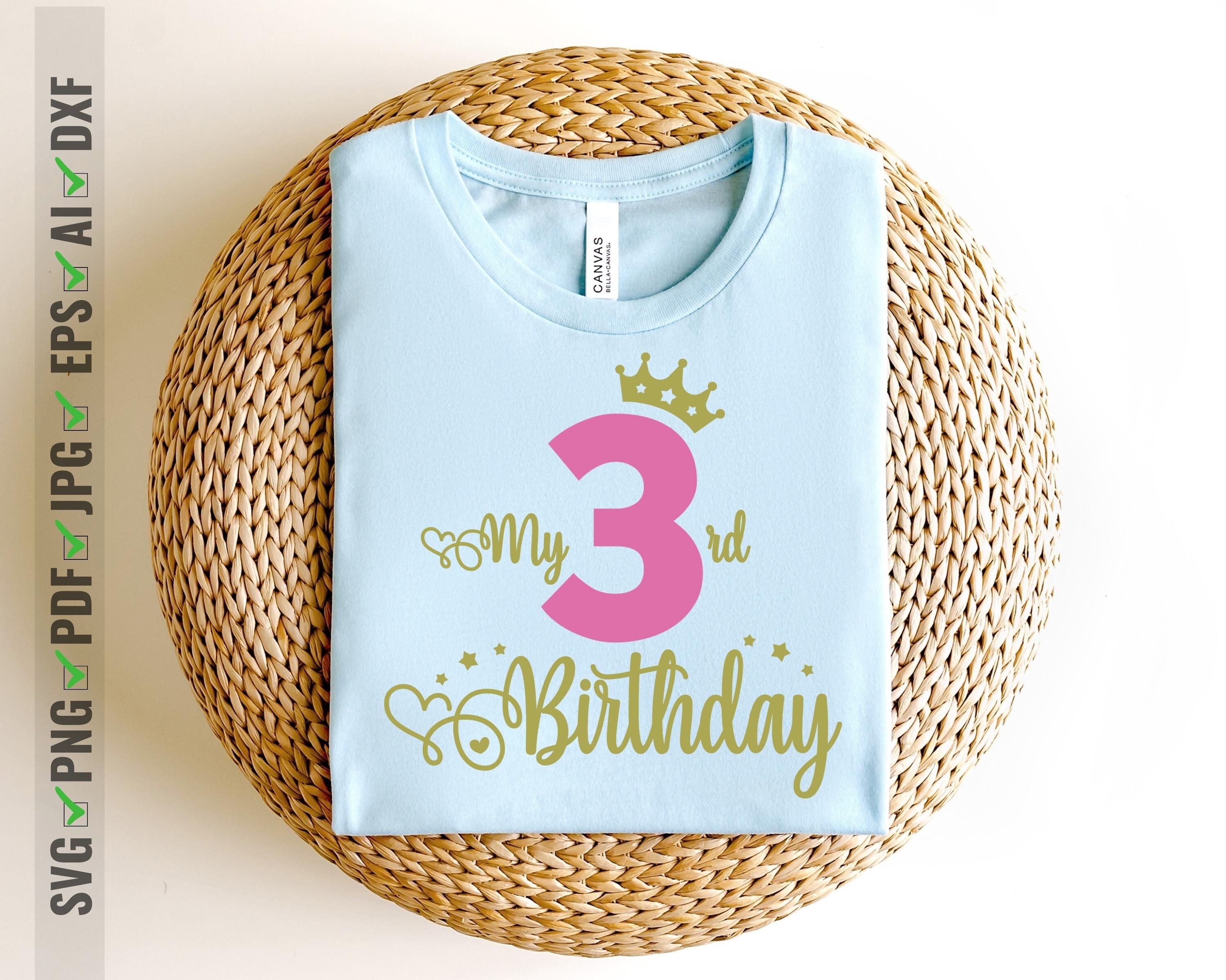 Third Birthday SVG, 3rd Birthday Svg, Birthday Svg, It's My Birthday ...