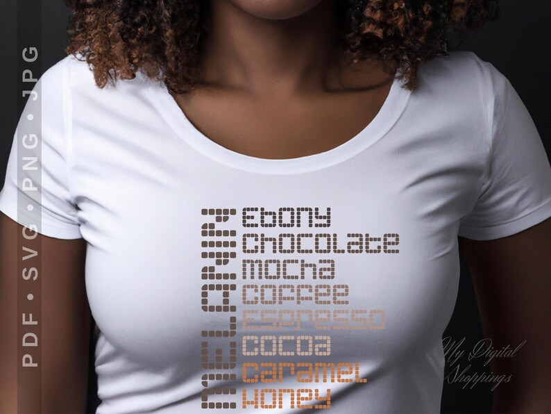 Melanin Svg Many Shades of Brown Svg Ethnic Cricut Melanin - Etsy