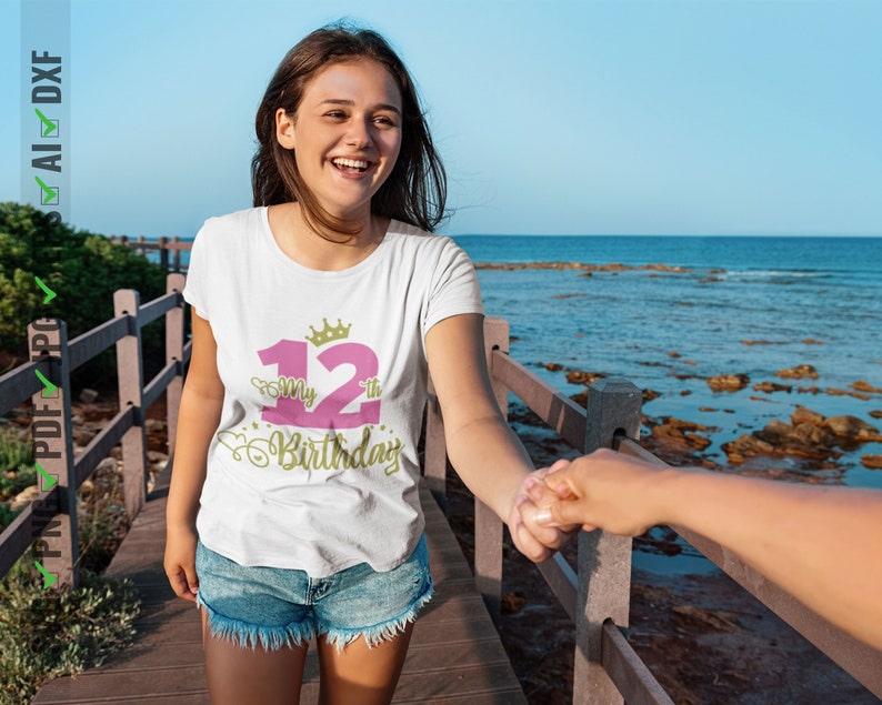 It's My 12th Birthday SVG, Twelve Years Old Birthday Girl Svg, 12 Year ...