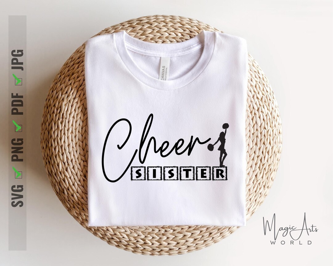 Cheer Sister Svg, Cheerleader Svg, Gift for Sister Svg, Cheerleader's ...