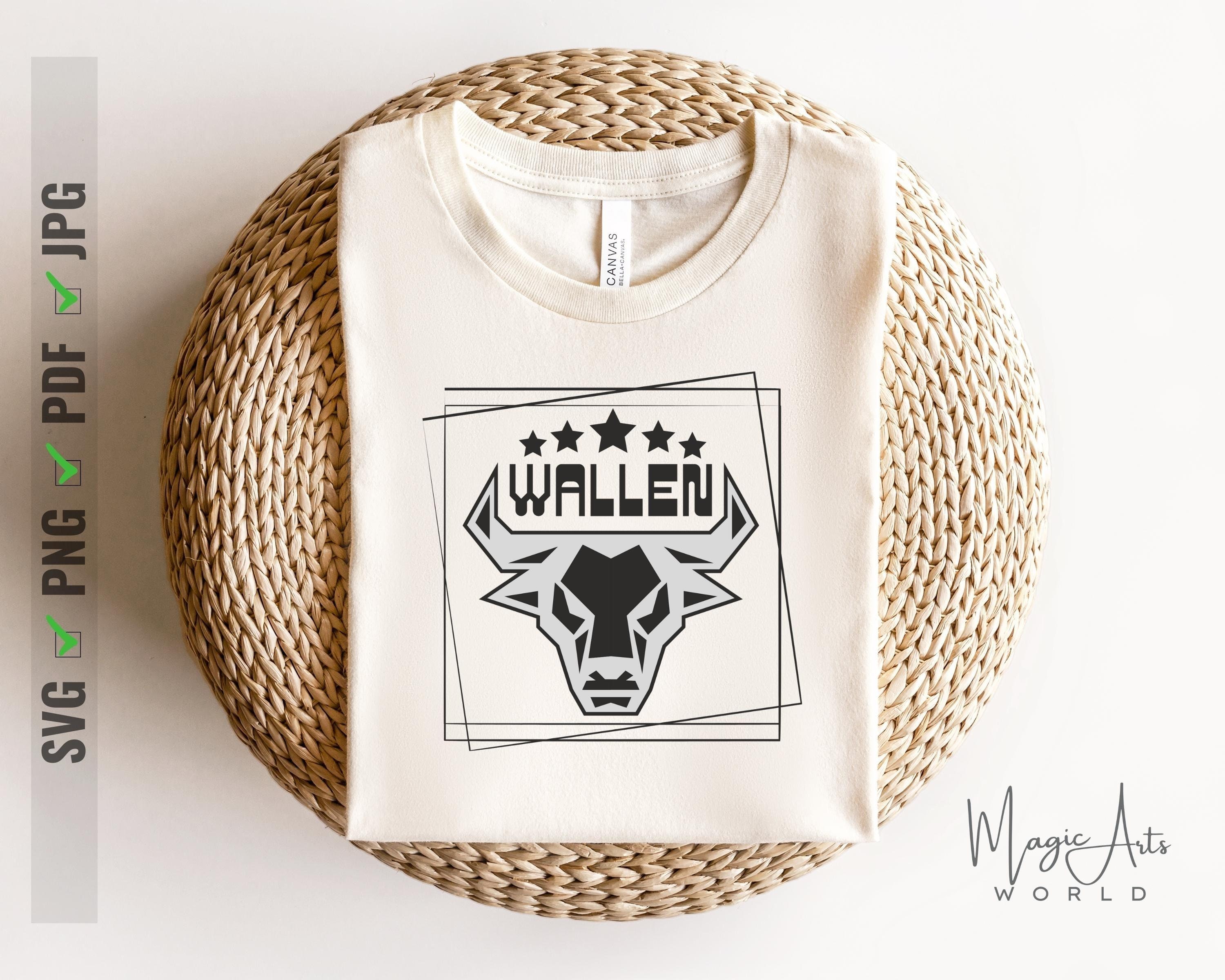 Cowboy Wallen Svg, Bullhead Svg, Cowboy, Retro Wallen Bull Skull PNG ...