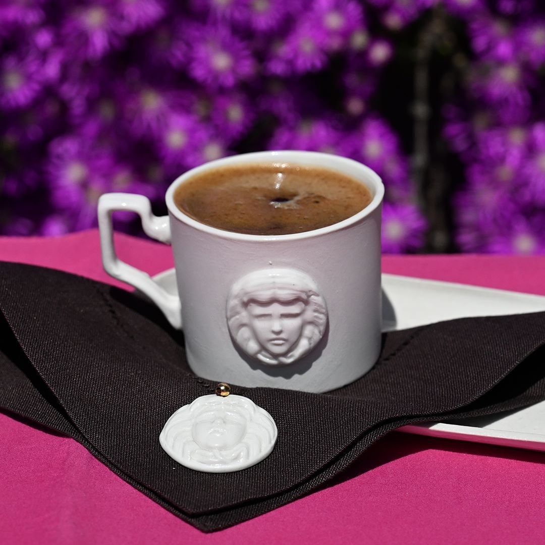 Handmade Limoges Porcelain Coffee Cup: Myra Goddess Relief - Etsy