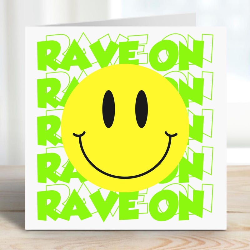 Rave Greeting Cards - Etsy