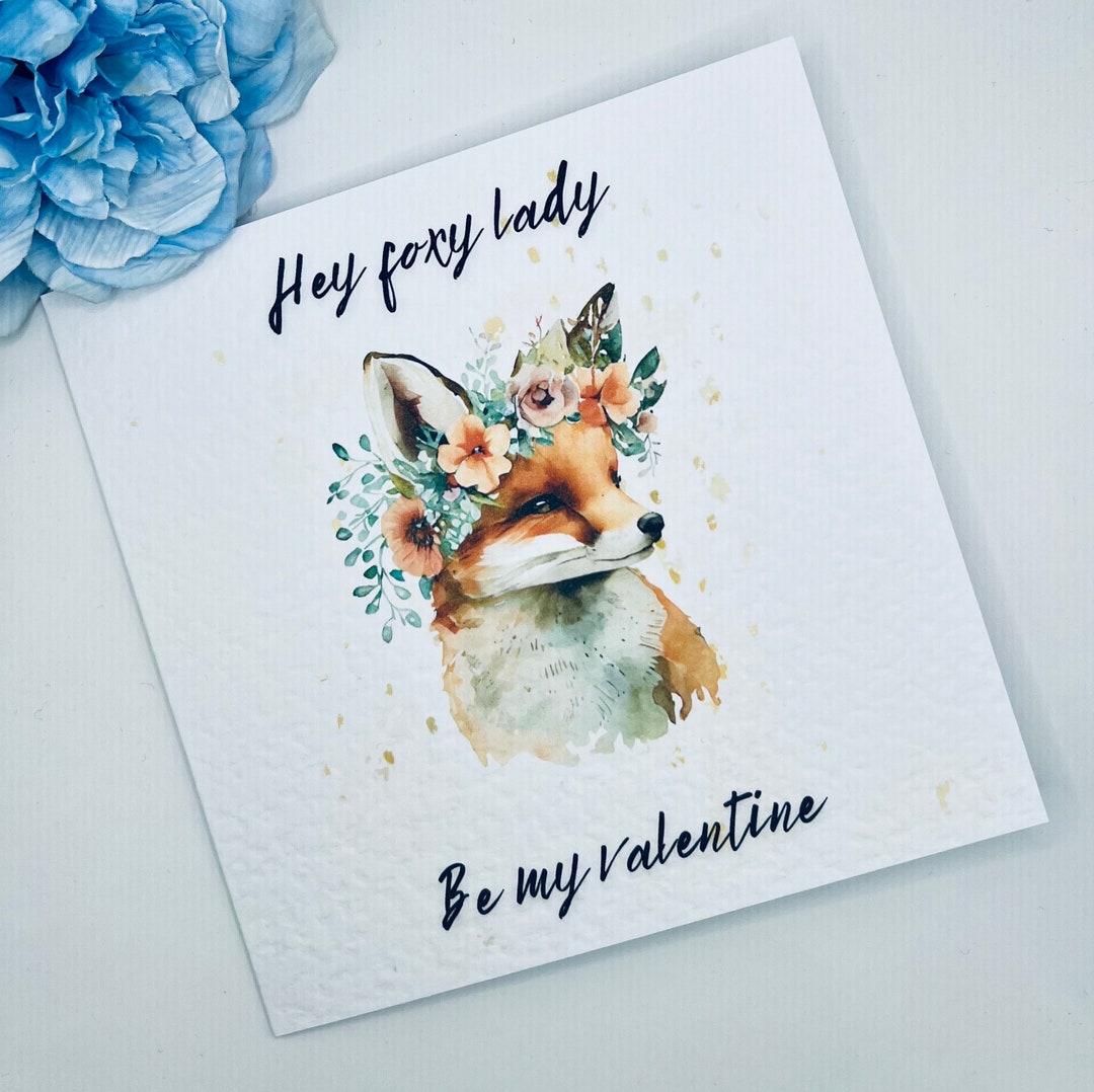 Foxy Lady Valentines Day Card - Etsy