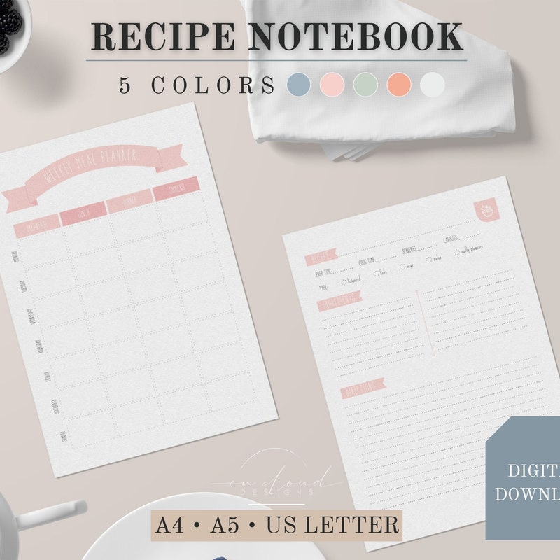 Recipe Notebook - Etsy