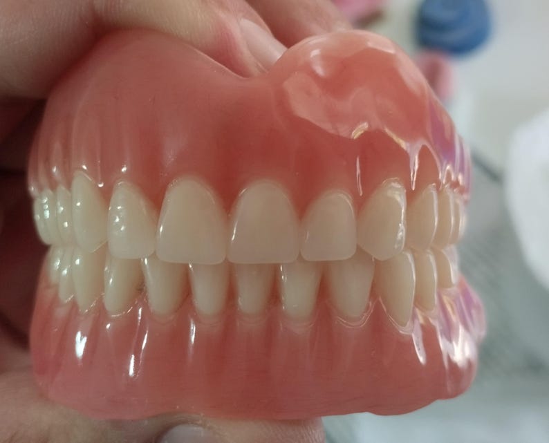 Realistic Fake Full Denture - Etsy Canada