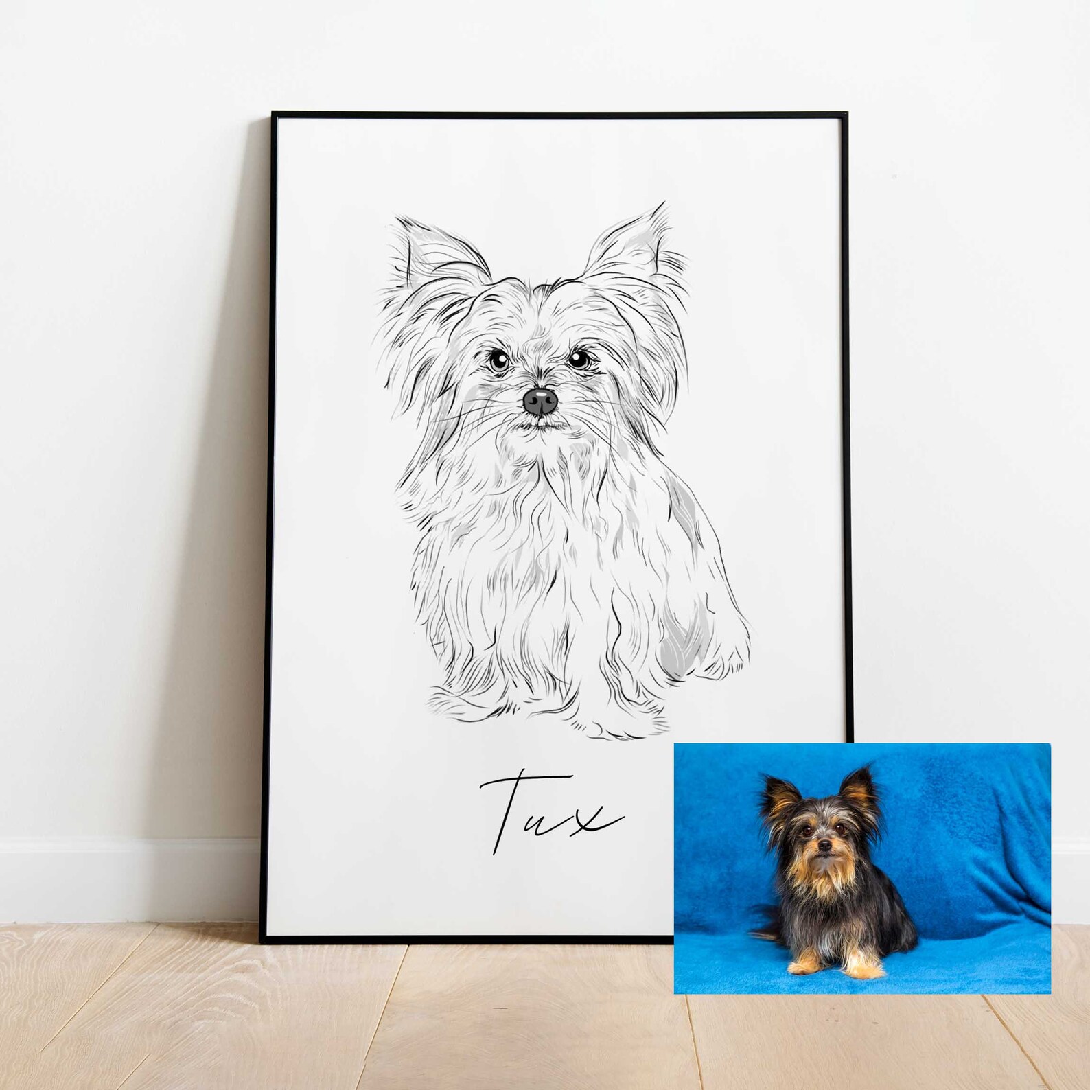 Custom Pet Portrait-custom Line Art-pet Portrait Drawing-sketches From ...