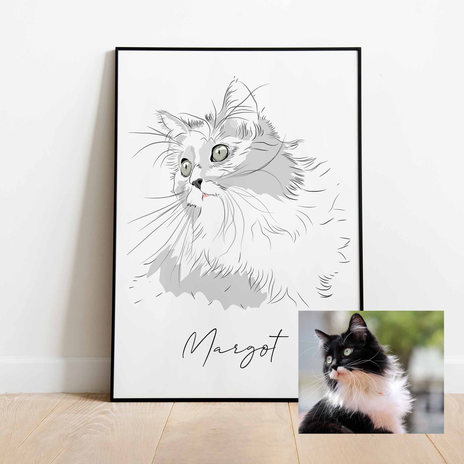 Custom Pet Portrait-custom Line Art-pet Portrait Drawing-sketches From ...