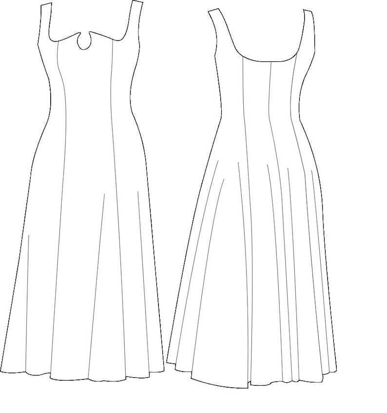 Digital PDF Sewing Pattern Sewing Pattern for Woman Dress - Etsy UK