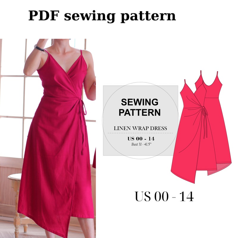 Wrap Dress Sewing Pattern - Etsy