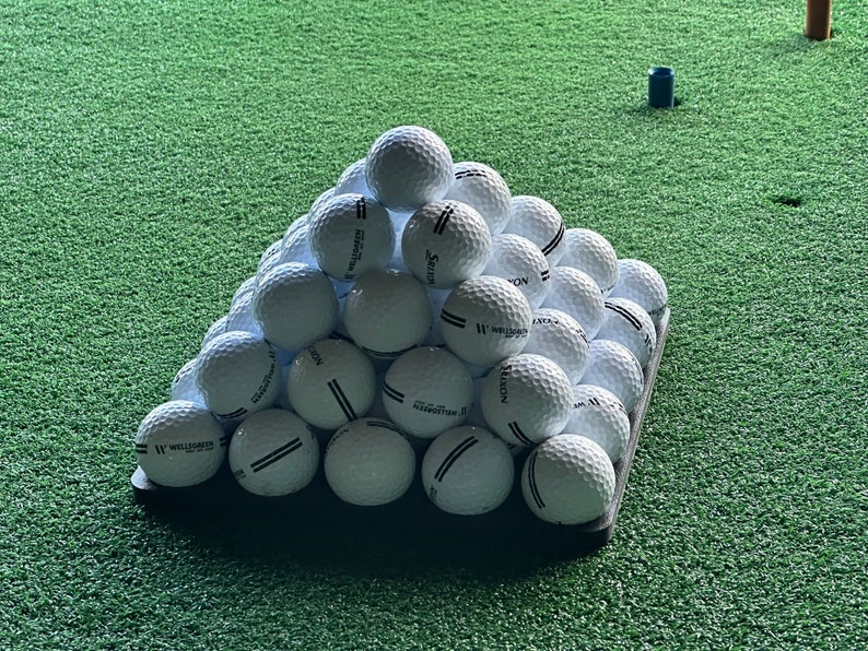 Minimal Golf Sim Pyramid - Golf Driving Range Pyramid, Golf Ball Holder ...