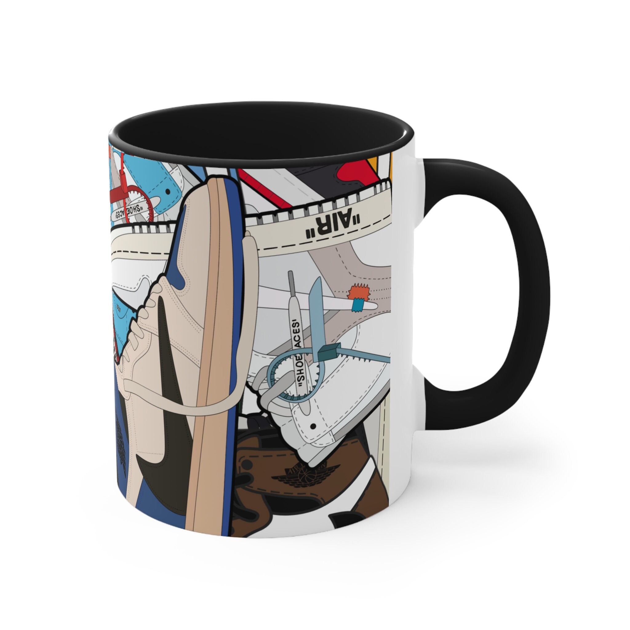 Air Jordan 1, Travis Scott, Off-white, Accent Coffee Mug, 11oz, for Him ...