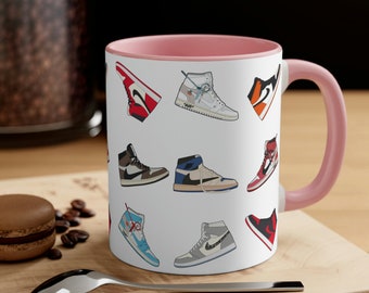Air Jordan 1, Travis Scott, Off-white, Accent Coffee Mug, 11oz, for Him ...