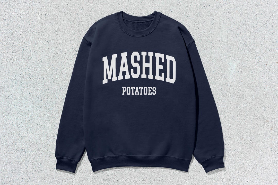 Mashed Potatoes Sweatshirt Collegiate Crewneck Sweater Unisex - Etsy