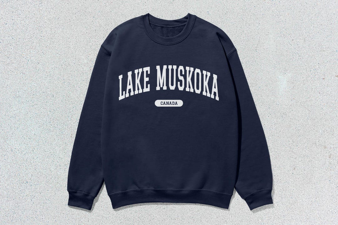 Lake Muskoka Sweatshirt Canada Collegiate Crewneck Sweater Unisex ...
