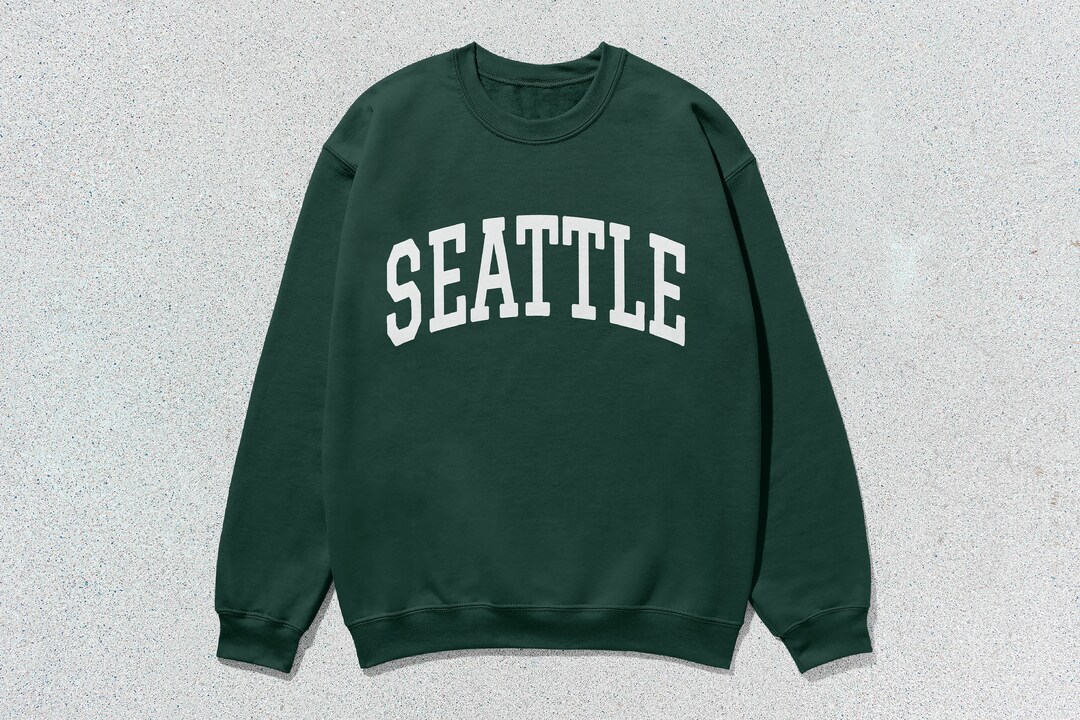 Seattle Sweatshirt Collegiate Crewneck Sweater Unisex - Etsy