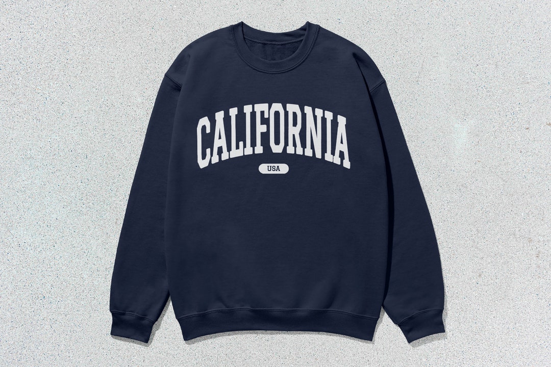California Sweatshirt USA Collegiate Crewneck Sweater Unisex - Etsy