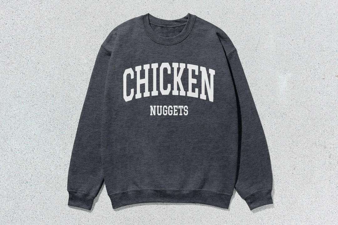 Chicken Nuggets Sweatshirt Collegiate Crewneck Sweater Unisex - Etsy