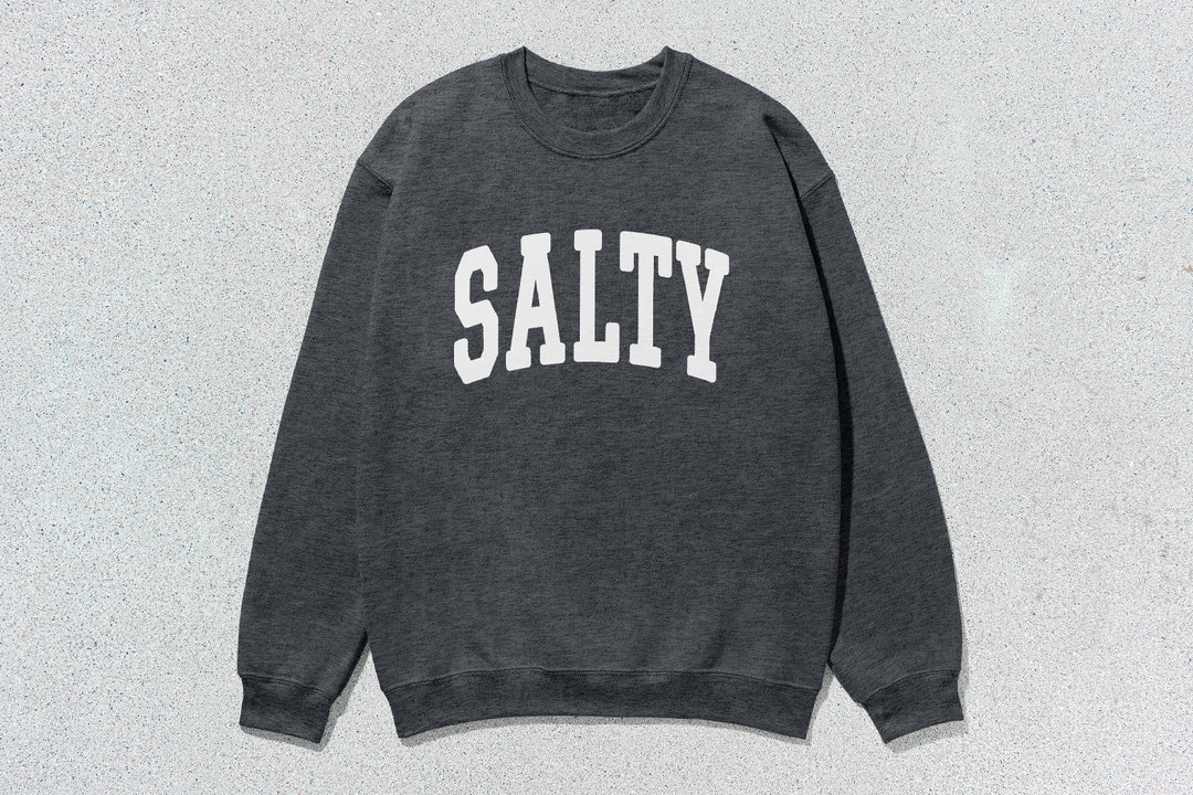 Salty Sweatshirt Collegiate Crewneck Sweater Unisex - Etsy