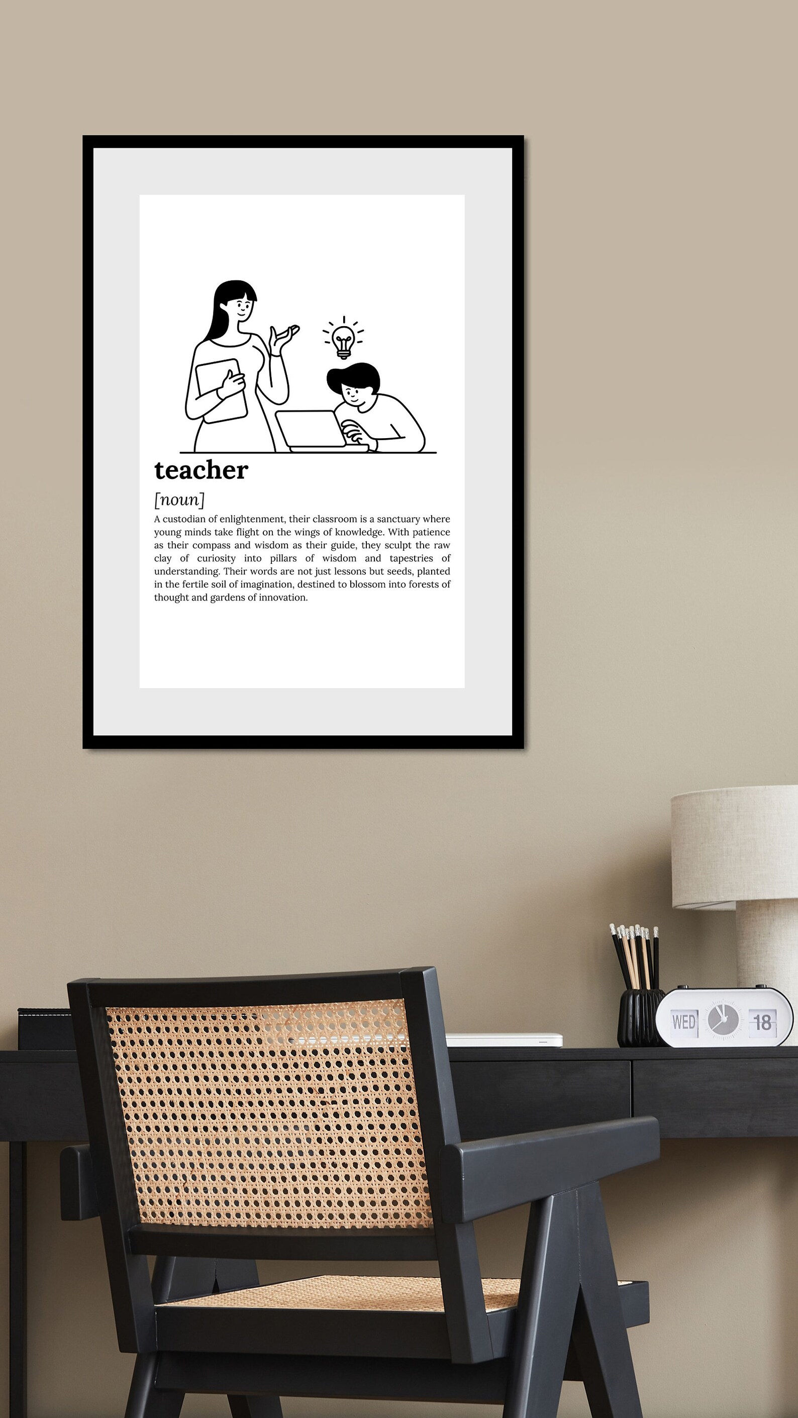 Teacher Definition Print, Printable Art, Instant Download, Quote Print ...