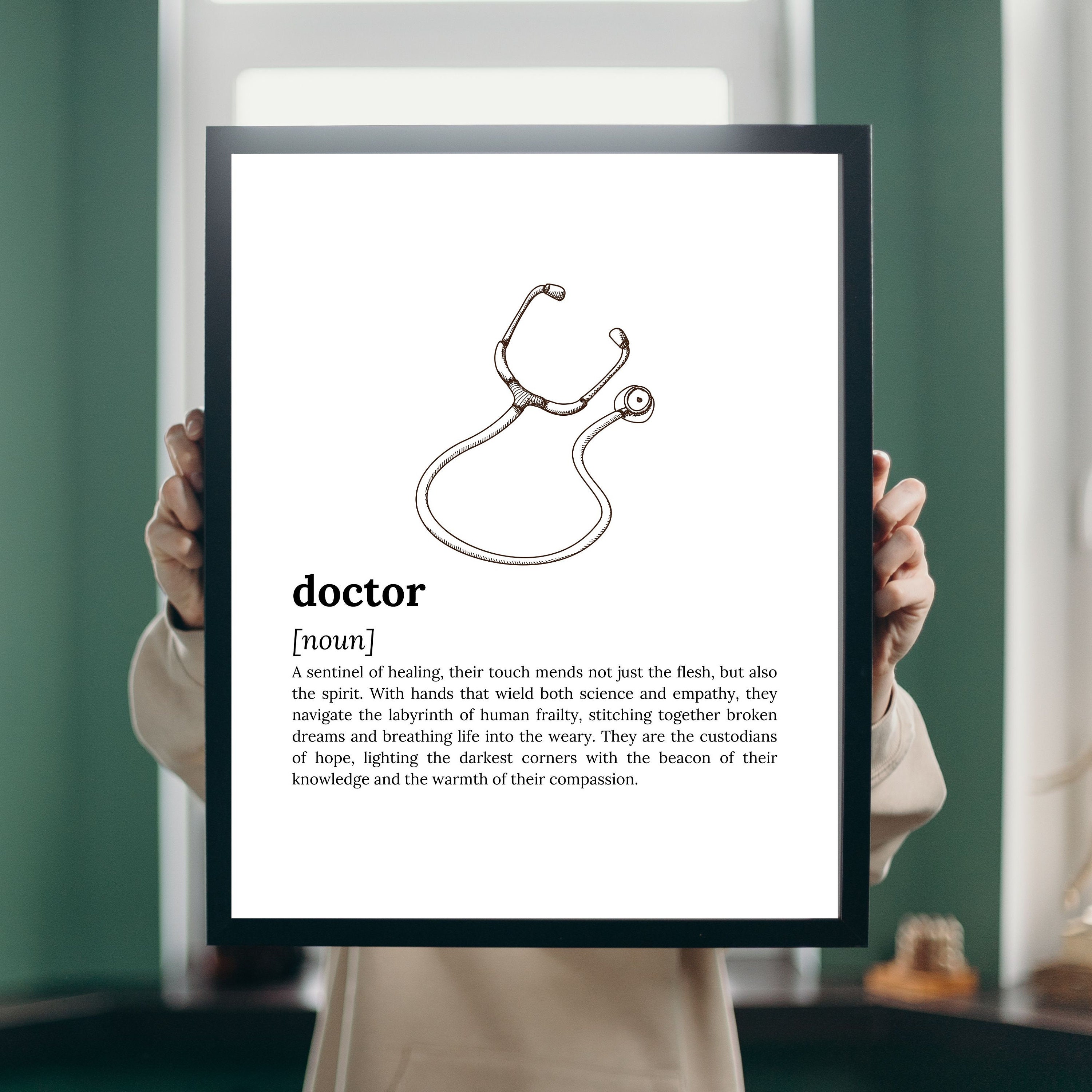 Doctor Definition Print, Printable Art, Instant Download, Quote Print ...