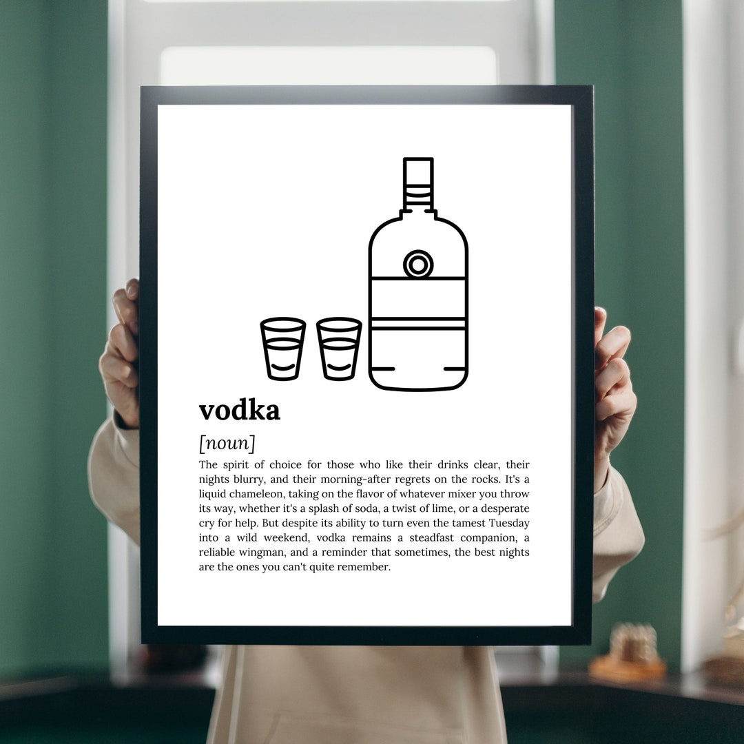 Vodka Definition Print, Printable Art, Instant Download, Quote Print ...