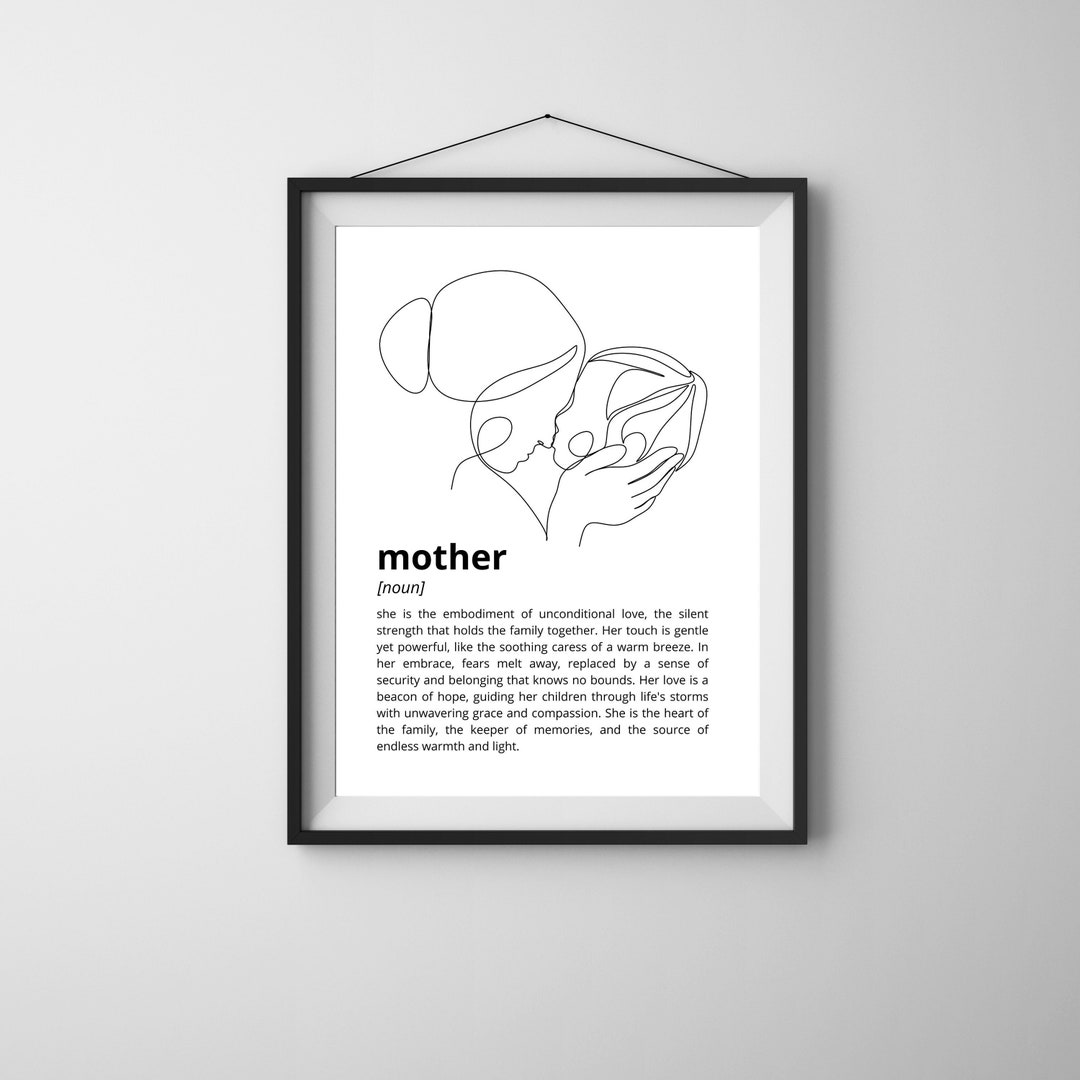 Mother Definition Print, Printable Art, Instant Download, Quote Print ...