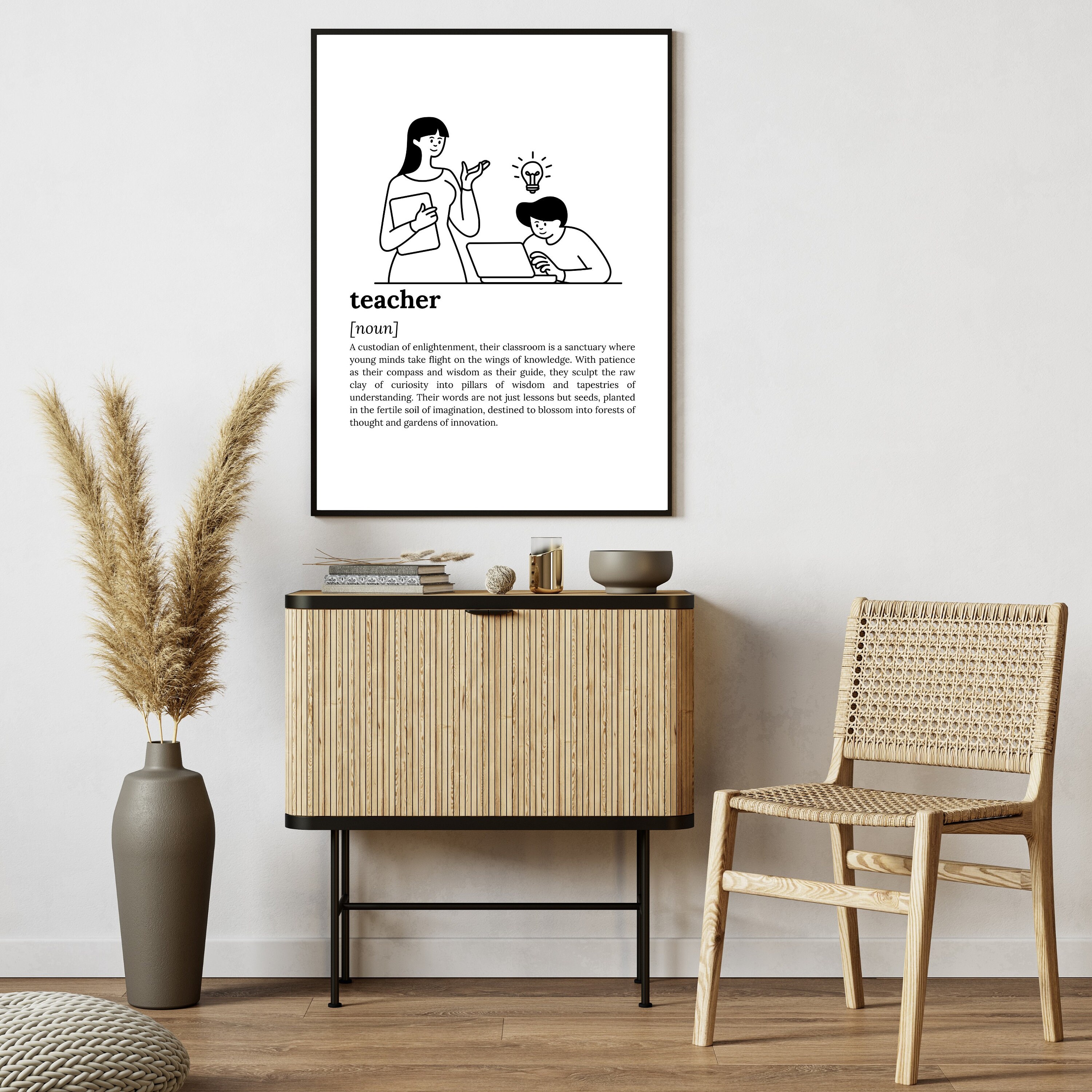 Teacher Definition Print, Printable Art, Instant Download, Quote Print ...