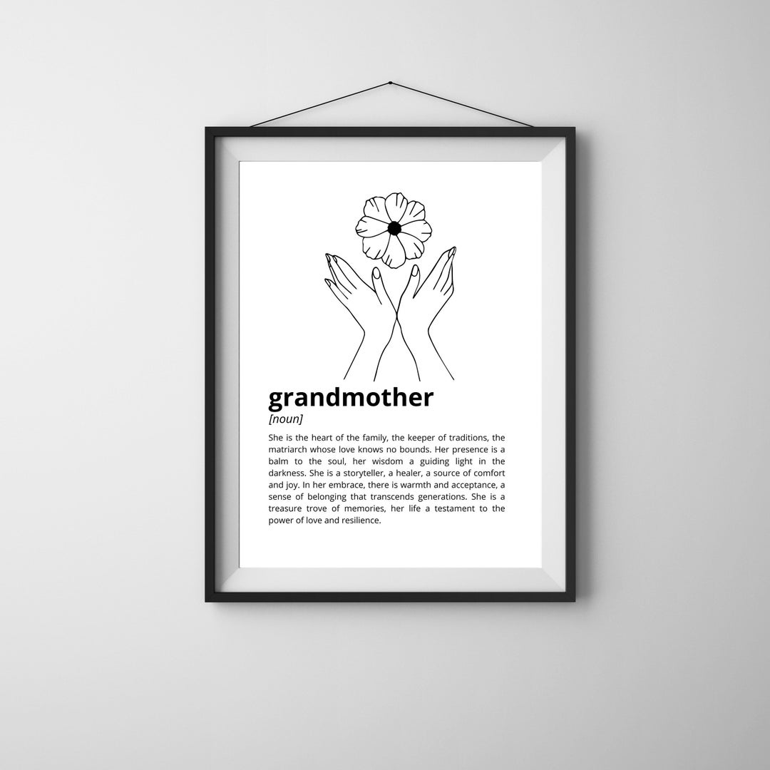 Grandmother Definition Print, Printable Art, Instant Download, Quote ...
