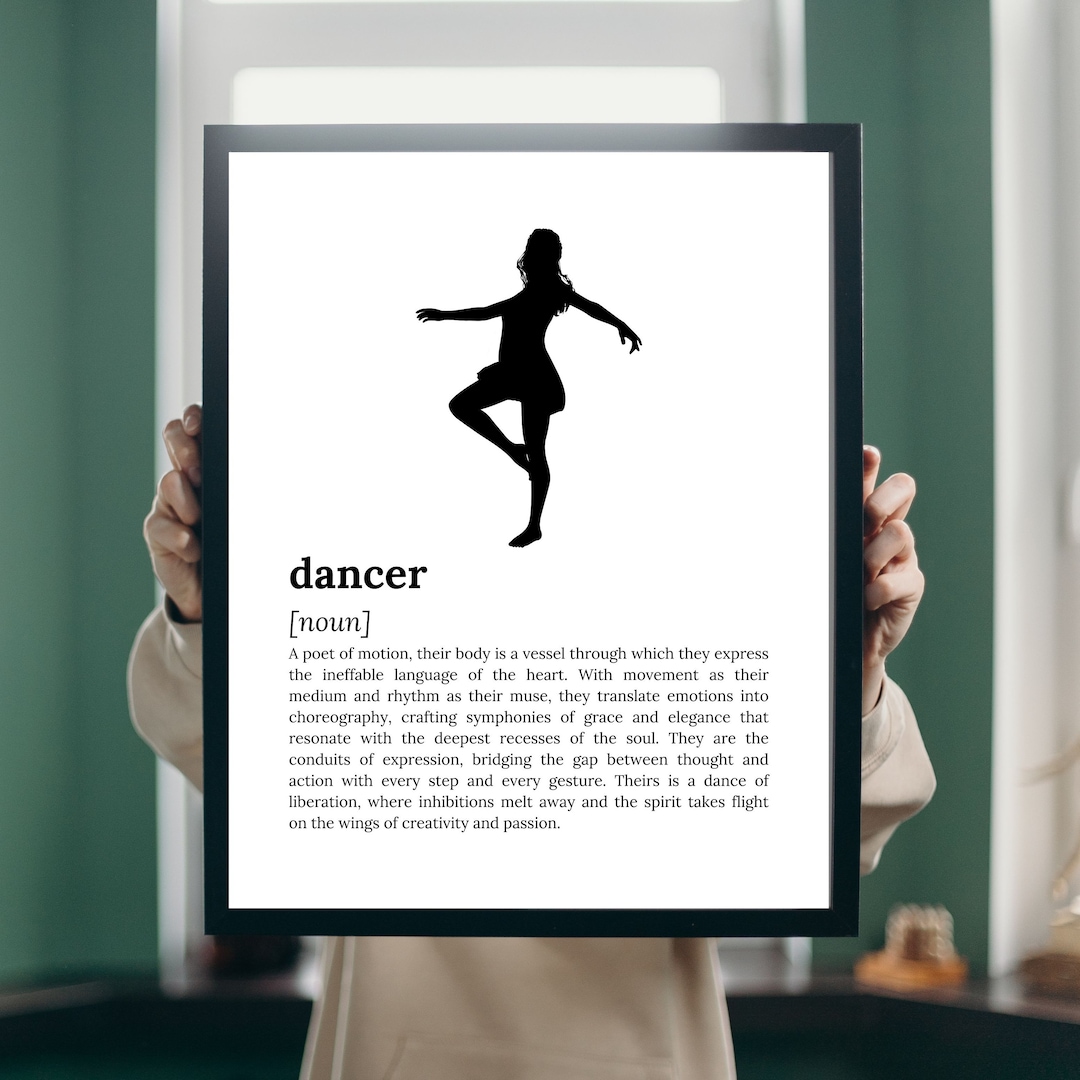 Dancer Definition Print, Printable Art, Instant Download, Quote Print ...