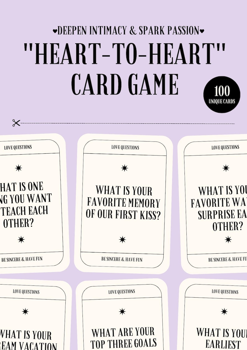100 Cards | Digital Version | Conversation Card Game | Digital Download ...