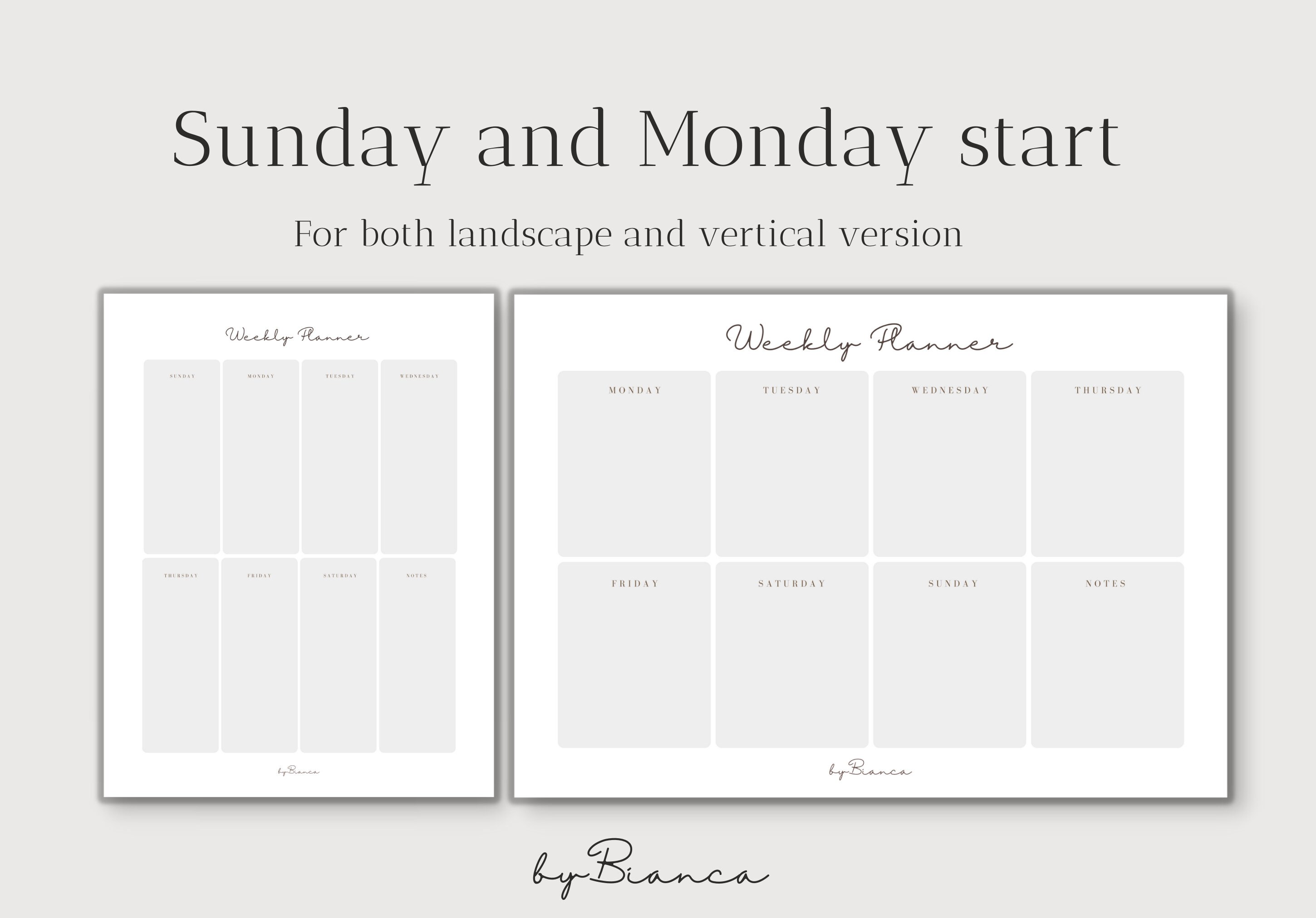 Weekly Planner 2023 Printable Planner Calendar 2023 Digital Planner ...