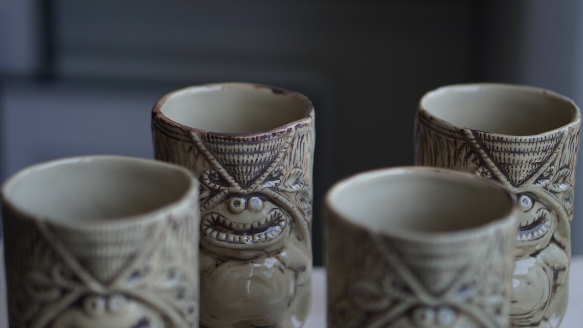 Frog Tiki Mug Hand-painted Tiki Mug Tiki Mug Drinkware - Etsy