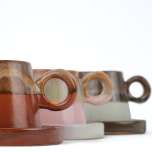 Ceramic Espresso Cup, Cup With Saucers, Handmade Housewarming Gift for ...