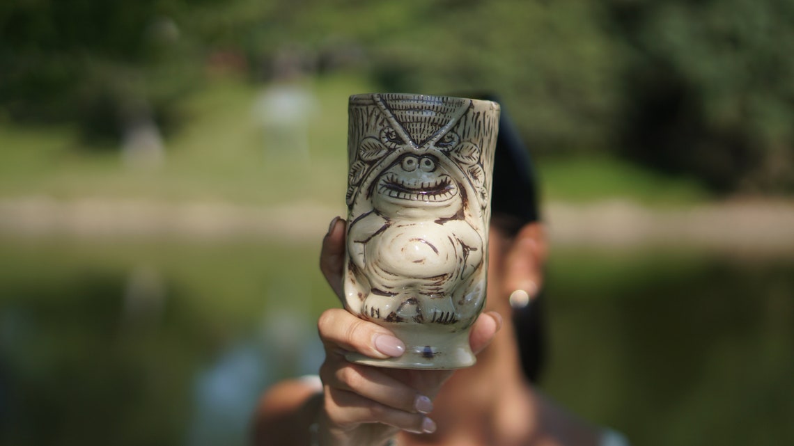 Frog Tiki Mug Hand-painted Tiki Mug Tiki Mug Drinkware - Etsy