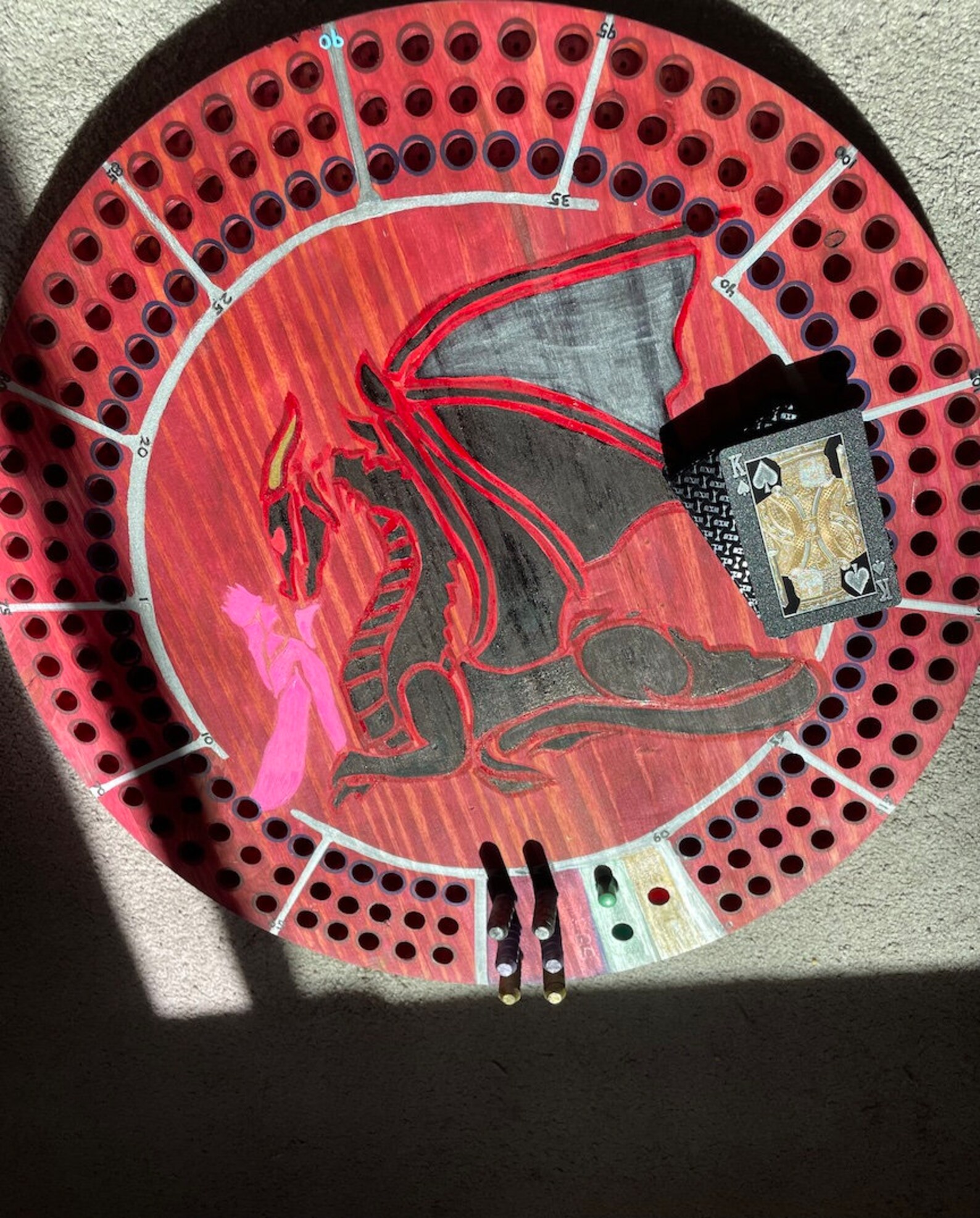 Princess and the Dragon Cribbage Board - Etsy