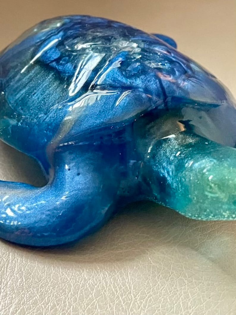 Blue Resin Turtle - Etsy