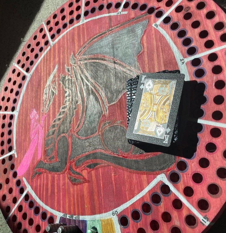 Princess and the Dragon Cribbage Board - Etsy