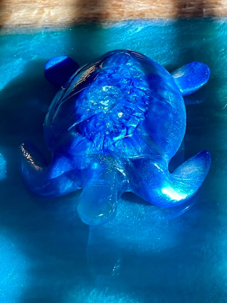 Blue Resin Turtle - Etsy