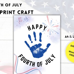 4th of July Handprint Art Bundle USA Handprint Craft for Children ...
