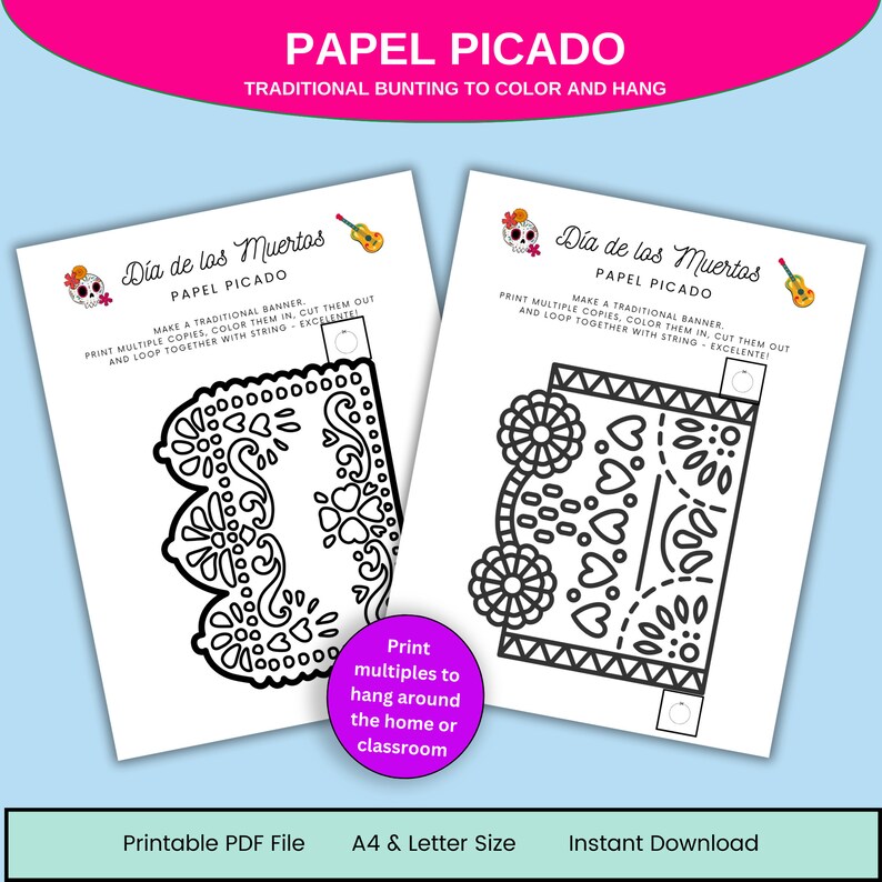 Day of the Dead Activity Printable for Kids Party Games Dia De Los ...