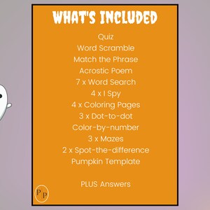 Halloween Activity Printable for Kids, Halloween Party Games, Printable ...