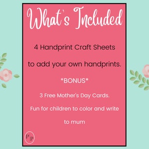 HANDPRINT CRAFTS for Mothers Day Printable Activity Handprint Keepsakes ...