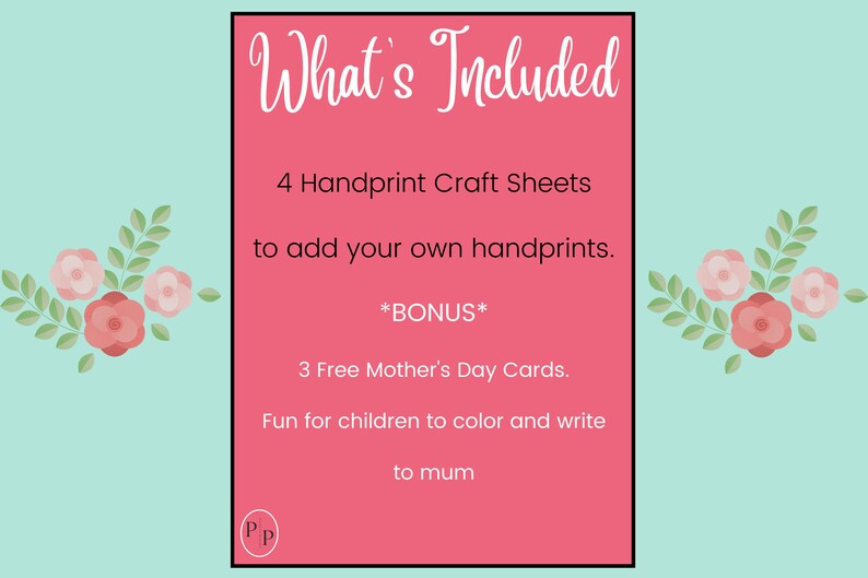 HANDPRINT CRAFTS for Mothers Day Printable Activity Handprint Keepsakes ...
