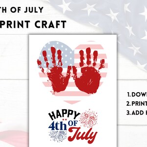 4th of July Handprint Art Bundle USA Handprint Craft for Children ...