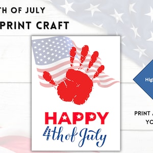 4th of July Handprint Art Bundle USA Handprint Craft for Children ...