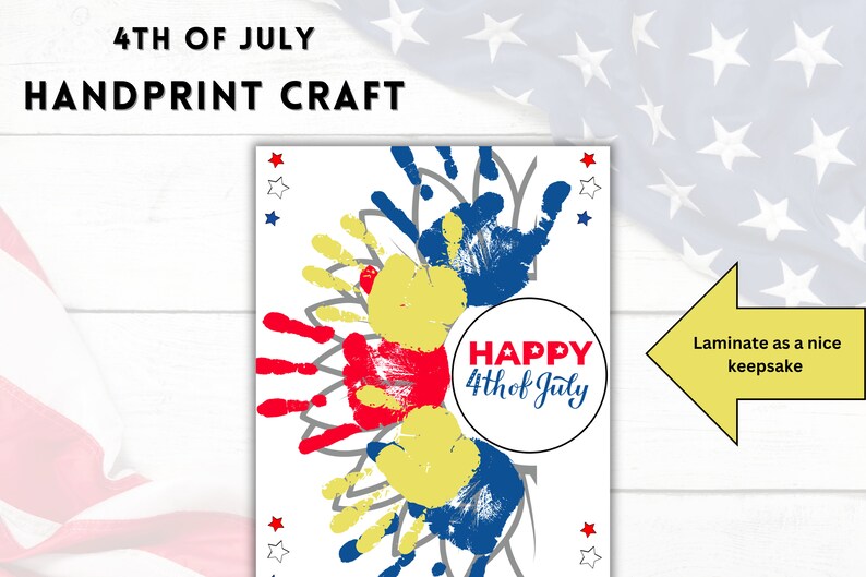 4th of July Handprint Art Bundle USA Handprint Craft for Children ...