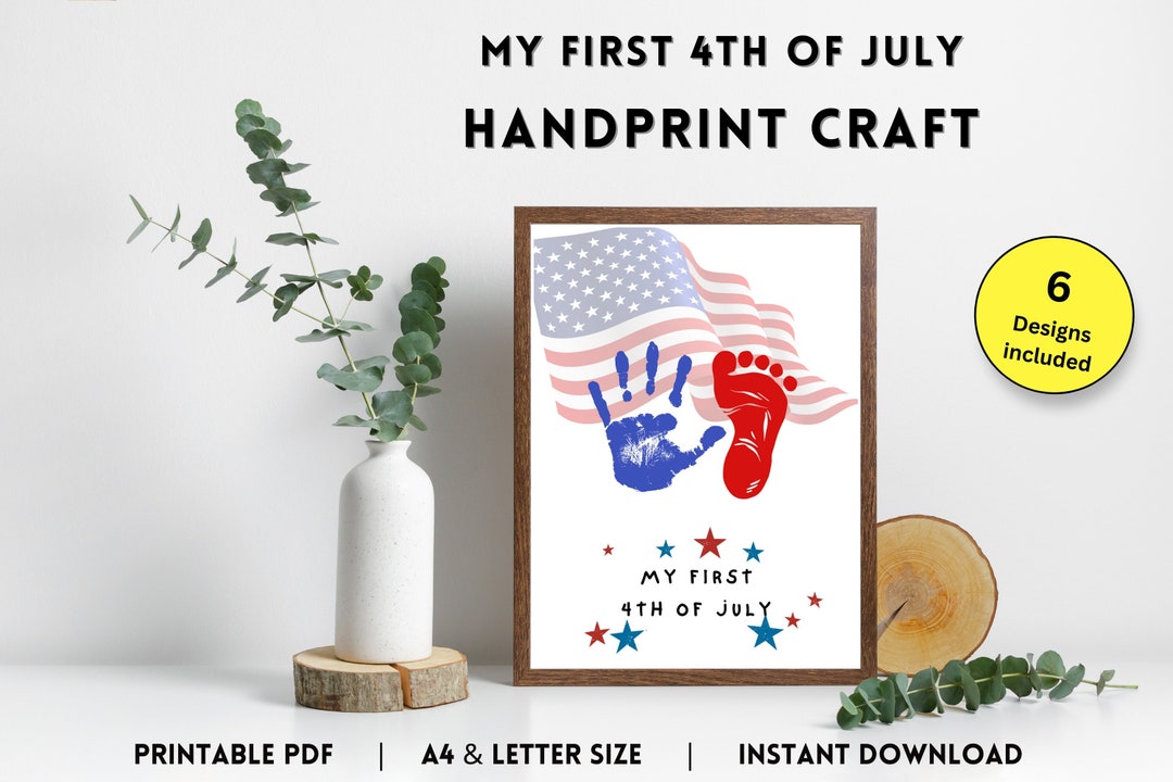 My FIRST 4th of July Handprint Art USA Patriotic Handprint Craft for ...