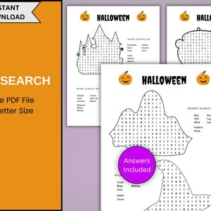 Halloween Activity Printable for Kids, Halloween Party Games, Printable ...