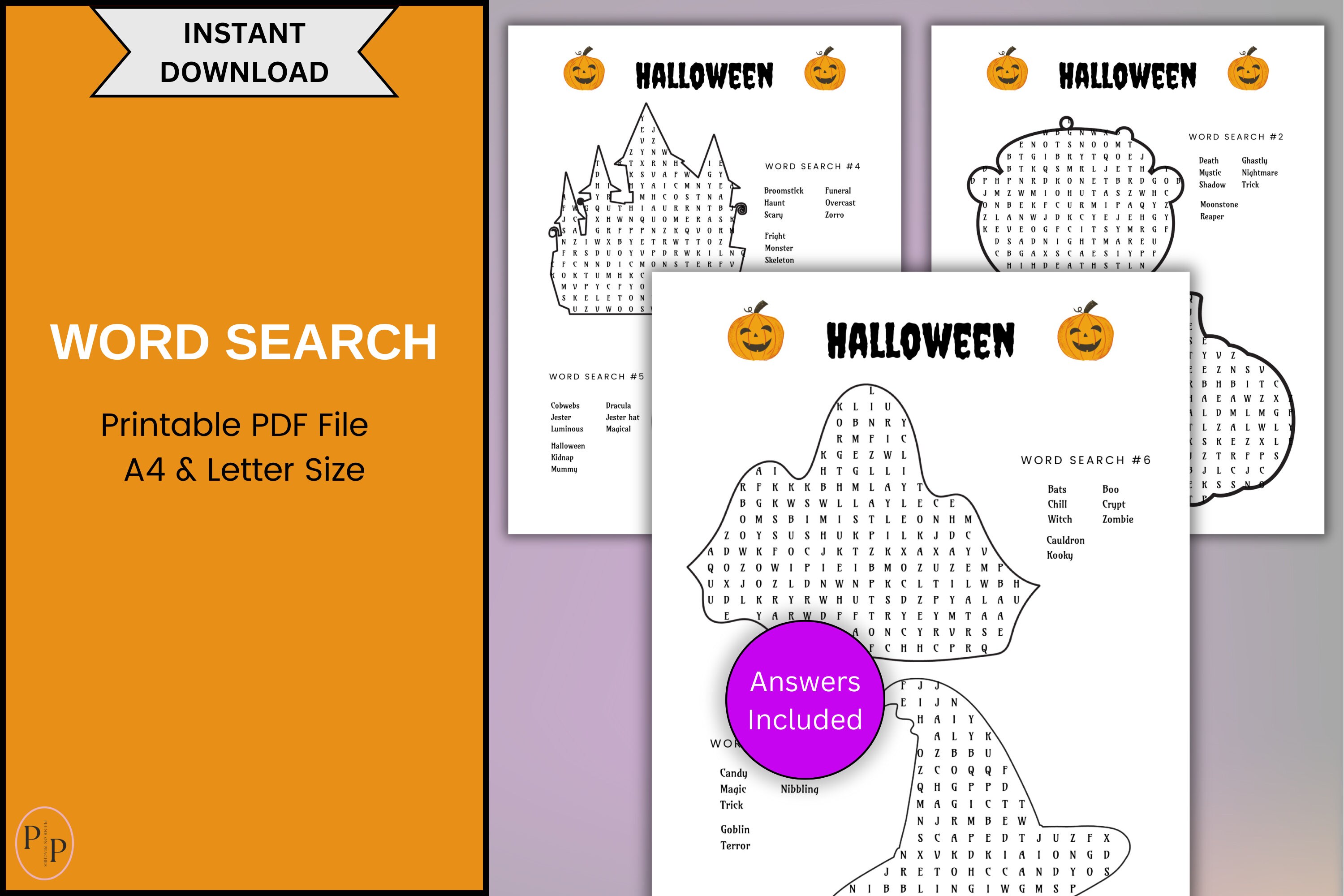 Halloween Activity Printable for Kids, Halloween Party Games, Printable ...